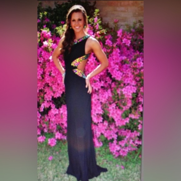 Sherri Hill | Dresses | Black And Jewel Sherri Hill 23 Formal Dress ...